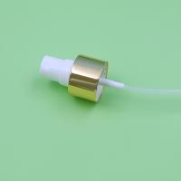 China 24/ 410 Gold / White Shiny Aluminum Fine Mist Sprayer Pump 0.12cc Output for sale
