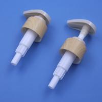 China Non Spill Water Transfer Printing Wooden Plastic Screw Pump Cosmetic Dispenser Shampoo Lotion Dispenser for sale