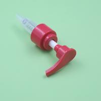 China Custom 24mm 28mm Plastic Inside Spring Pump Cosmetic Dispenser Red Lotion Screw-on Pump for Bottle for sale