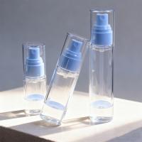 China 15ml 30ml 50ml Luxury Round Shape Transparent AS Material Mist Sprayer Airless Bottle for Any Purpose 0.23CC Output for sale