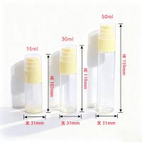 China Luxury Empty Refillable Airless Bottle in PP Material in 15ml 30ml 50ml Sizes for sale