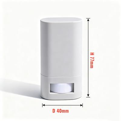 China Customized Oval Flat 15g 20g Twist up Stick Deodorant Packaging Refillable Body Deodorant Sunscreen Container Tubes Deodorant Packaging for sale