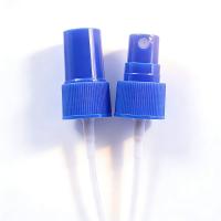 China 20-410 Blue PP Plastic Ribbed Skirt Fine-Mist Sprayer With 110mm Dip Tube for sale
