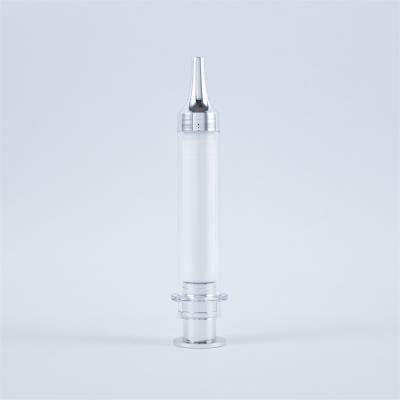 China Syringe Airless Plastic Packaging Pump Serum Syringe Airless 5ml 10ml 15 ml 20ml Reusable Cosmetic Airless Syringe Bottle for sale