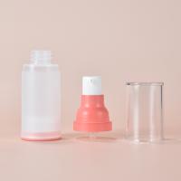 China 15ml-50ml Refillable Airless Pump Serum Lotion Bottle With AS/PP Cap Frosted PP Plastic Bottles For Skincare for sale