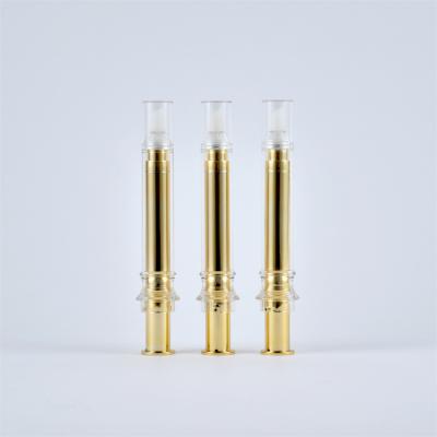China Plastic Cosmetic 5/10/20ml Serum Syringe Eye Cream Airless Bottle Airless Syringe Bottles for Cosmetic Disposable Syringe Tube for sale