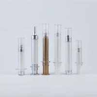 China Plastic Cosmetic 5/10/20ml Serum Syringe Eye Cream Airless Bottle Airless Syringe Bottles for Cosmetic Disposable Syringe Tube for sale