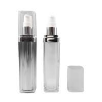 China Wholesale Factory High Quality Square  Double Layer Vacuum Bottle 30ml 50ml 75ml Hot Sale Cosmetic Liquid Container  for Shampoo for sale