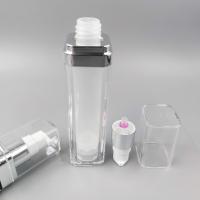 China Wholesale Factory High Quality Square  Double Layer Vacuum Bottle 30ml 50ml 75ml Hot Sale Cosmetic Liquid Container  for Shampoo for sale