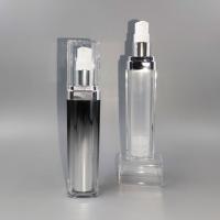 China Wholesale Factory High Quality Square  Double Layer Vacuum Bottle 30ml 50ml 75ml Hot Sale Cosmetic Liquid Container  for Shampoo for sale