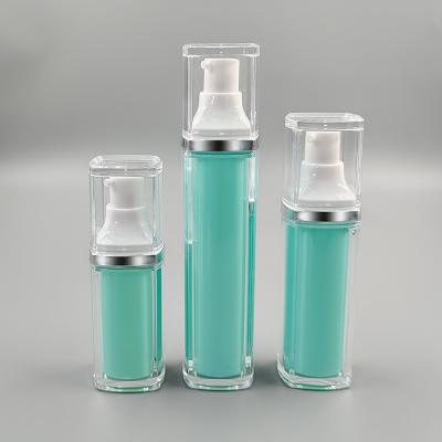 China Hot Sale Wholesale Factory High Quality 15ml 30ml 50ml Square Double-layer Vacuum Bottle  for Personal Care for sale