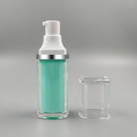 China Hot Sale Wholesale Factory High Quality 15ml 30ml 50ml Square Double-layer Vacuum Bottle  for Personal Care for sale