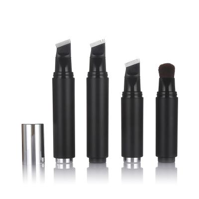 China Black Color Airless Skincare Bottle 20ml Plastic Airless Lotion Bottle with Brush Head for sale