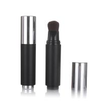 China Black Color Airless Skincare Bottle 20ml Plastic Airless Lotion Bottle with Brush Head for sale