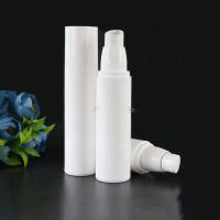 China Unique White Cosmetic Packaging 50ml Round Plastic Airless Bottle for sale