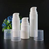 China Unique White Cosmetic Packaging 50ml Round Plastic Airless Bottle for sale