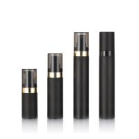 China Top Quality Black Airless Bottle 15ml 30ml 50ml PP Plastic Airless Cosmetic Bottles for sale