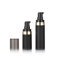 China Top Quality Black Airless Bottle 15ml 30ml 50ml PP Plastic Airless Cosmetic Bottles for sale