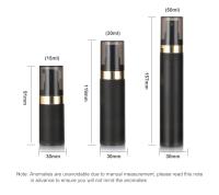 China Top Quality Black Airless Bottle 15ml 30ml 50ml PP Plastic Airless Cosmetic Bottles for sale