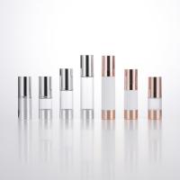 China Empty Travel Mini Round Airless Lotion Bottle 15ml 30ml 50ml Rose Gold Vacuum Bottle for sale