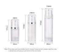 China Stock White Cream Plastic Airless Pump Bottle for Lotion Facial Cleanser & Skin Care Serum 50ml/100ml/150ml Screen Printed for sale