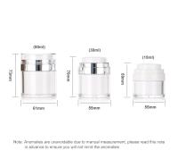 China Stock White Cream Plastic Airless Pump Bottle for Lotion Facial Cleanser & Skin Care Serum 50ml/100ml/150ml Screen Printed for sale