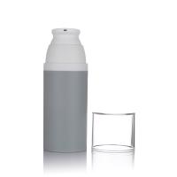 China Grey Color 80ml Airless Pump Bottle 3 Sizes Optional Plastic Airless Bottle for Cosmetic for sale