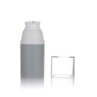 China Grey Color 80ml Airless Pump Bottle 3 Sizes Optional Plastic Airless Bottle for Cosmetic for sale