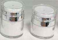 China Piston Evacuation Airless Pump Bottle 50ml Full Discharge for Cream Serum Container for sale