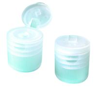 China Transparent 20mm Cosmetic Bottle Caps , Plastic Hand Sanitizer Caps Flip Top for sale