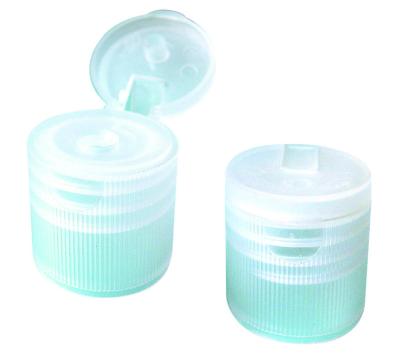 China Transparent 20mm Cosmetic Bottle Caps , Plastic Hand Sanitizer Caps Flip Top for sale