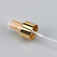 China Shiny Gold Aluminum Fine Mist Sprayer pump 24/410 0.12cc Output for sale