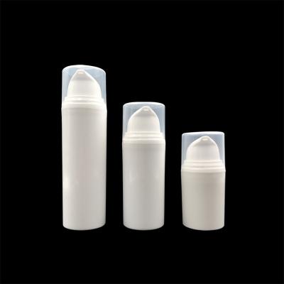China White Empty Airless Pump Bottles , Cosmetic Packaging Container 15ml 30ml 50ml for sale