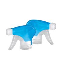 China Transparent Blue Plastic Trigger Sprayer 28/410 for Cleaning Water for sale