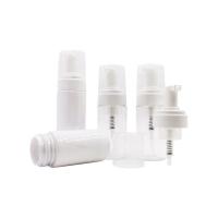 China 100ml 150ml Cosmetics Plastic Bottles , Mousse Pump Bottle Clear Blue White Color for sale