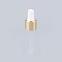 China Gold Silver Cosmetic Bottle Dropper Tops For Essential Oils 18/410 20/410 for sale