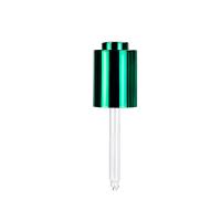 China 18mm Cosmetic Small Glass Dropper Round Shape With Bamboo Push Button for sale