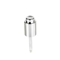 China 18mm Cosmetic Small Glass Dropper Round Shape With Bamboo Push Button for sale
