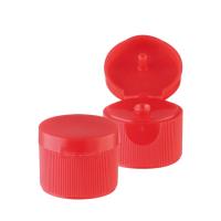 China Blue Plastic Cosmetic Bottle Caps , 24mm Flip Top Cap For Disinfectant for sale