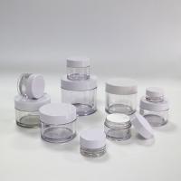 China Food Grade Plastic Cosmetic Jars , 2Oz 4Oz PETG Cream Jar With Plastic Screw for sale