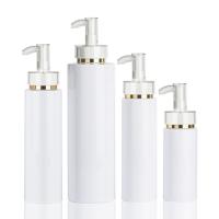 China Empty PET Cosmetic Lotion Bottle Cylinder 200ml 300ml 500ml for packaging for sale