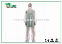 China Acid Resistant White Disposable Coveralls Work Protective Clothing With Hood For Prevent Pollution for sale