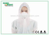 China Hooded Disposable SMS PP PE Nonwoven Coverall For Decorating for sale