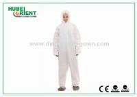 China Free Size 55gsm Disposable Protective Coverall With Hood And Feetcover for sale