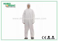 China Free Size 55gsm Disposable Protective Coverall With Hood And Feetcover for sale