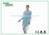 China PP SMS MP Tyvek Single Use Lab Coat With Snap Closure for sale