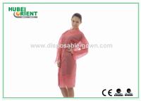 China PP SMS MP Tyvek Single Use Lab Coat With Snap Closure for sale