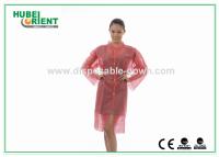 China PP Disposable Lab Coats/Custom Disposable Lab coat Protective With Snap For prevent pollution for sale