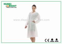 China CE MDR Snap Closure Disposable Lab Coats 55g/m2 for sale