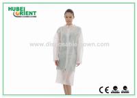 China Tyvek MP SMS PP Material Disposable Lab Coats With Zip Closure for sale